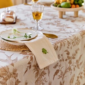 Vintage Swallow & Vine Round Tablecloth – Timeless Elegance for All ...