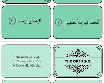 Surat Al Fatiha Ayah by Ayah Palm Cards -digital PDF - Etsy