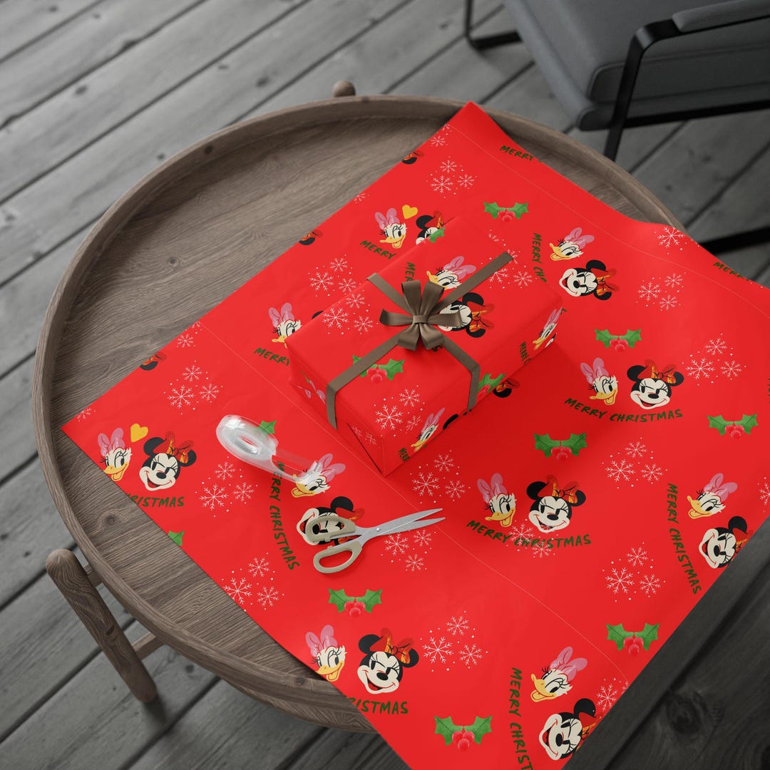 Minnie & Daisy Merry Christmas Wrapping Paper | Vintage, Retro, Holiday ...