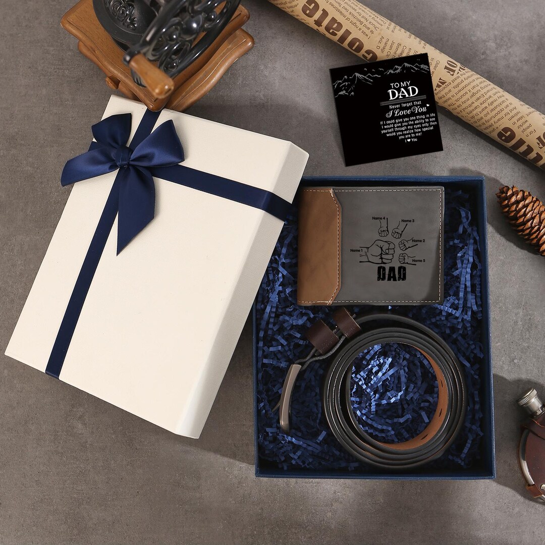 Personalized Belt Gift Set,custom Mens Belt and Wallet,leather Belt and ...