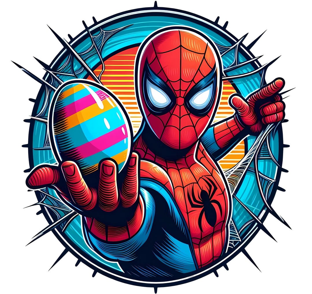 Spiderman Save Easter Egg Png and 2 Suprise Design, Easter Egg ...