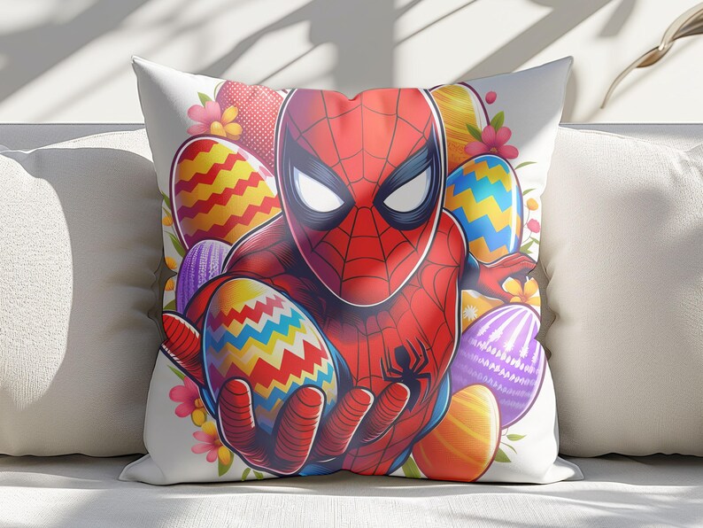 Spiderman Easter Eggs PNG, Watercolor Superhero Design (instant ...