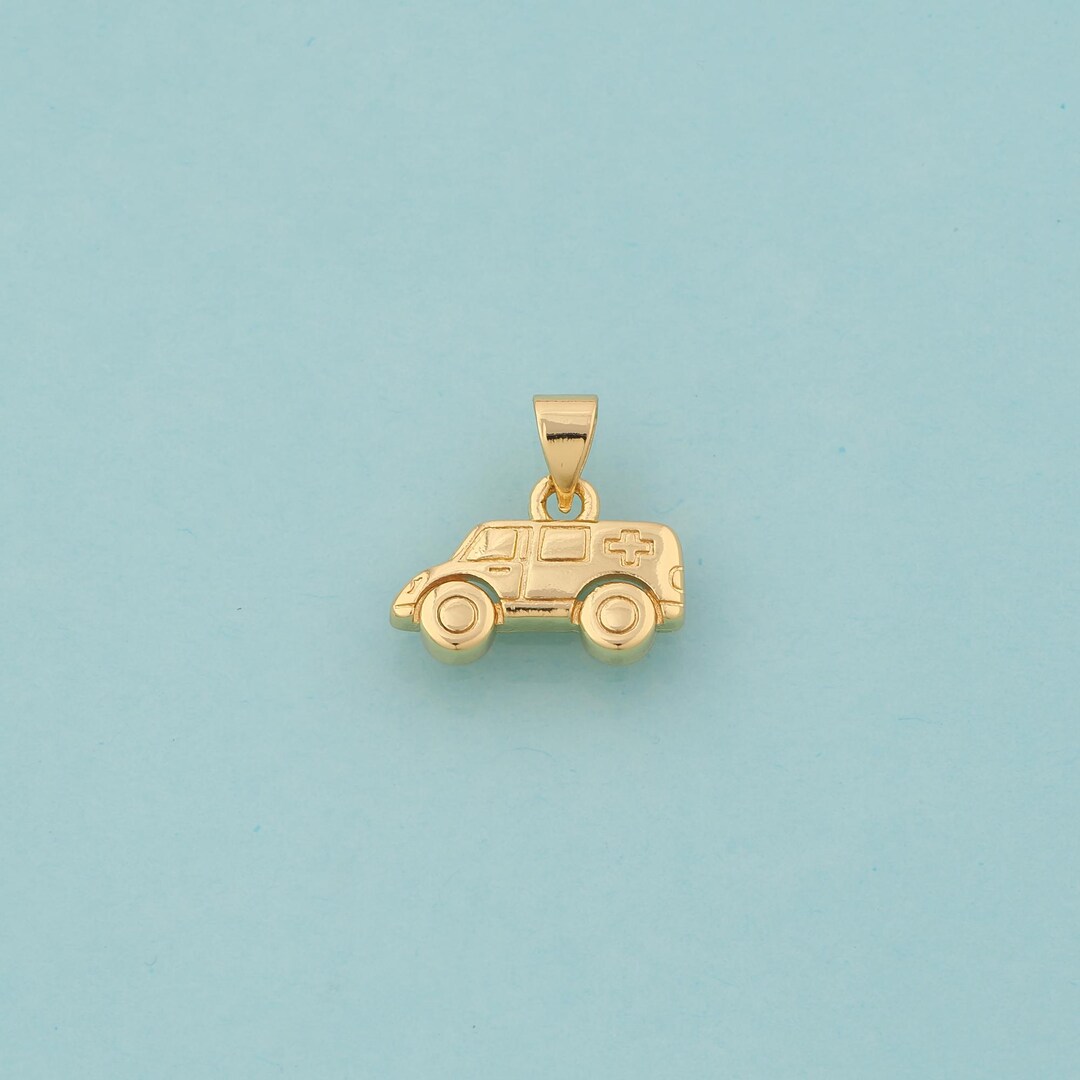 Gold Ambulance Charms,ambulance Jewelry,ambulance Pendant for DIY ...