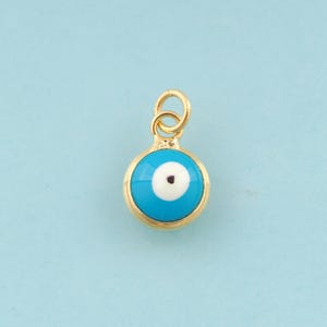 Gold Enamel Evil Eye Charms,round Jewelry,devil Eye Pendant for DIY ...
