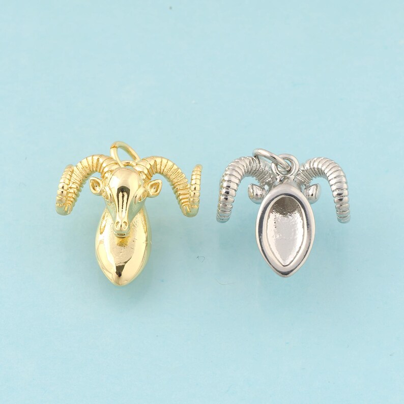 Gold Sheep Head Charms,sheep Head Jewelry,sheep Head Pendant for DIY ...