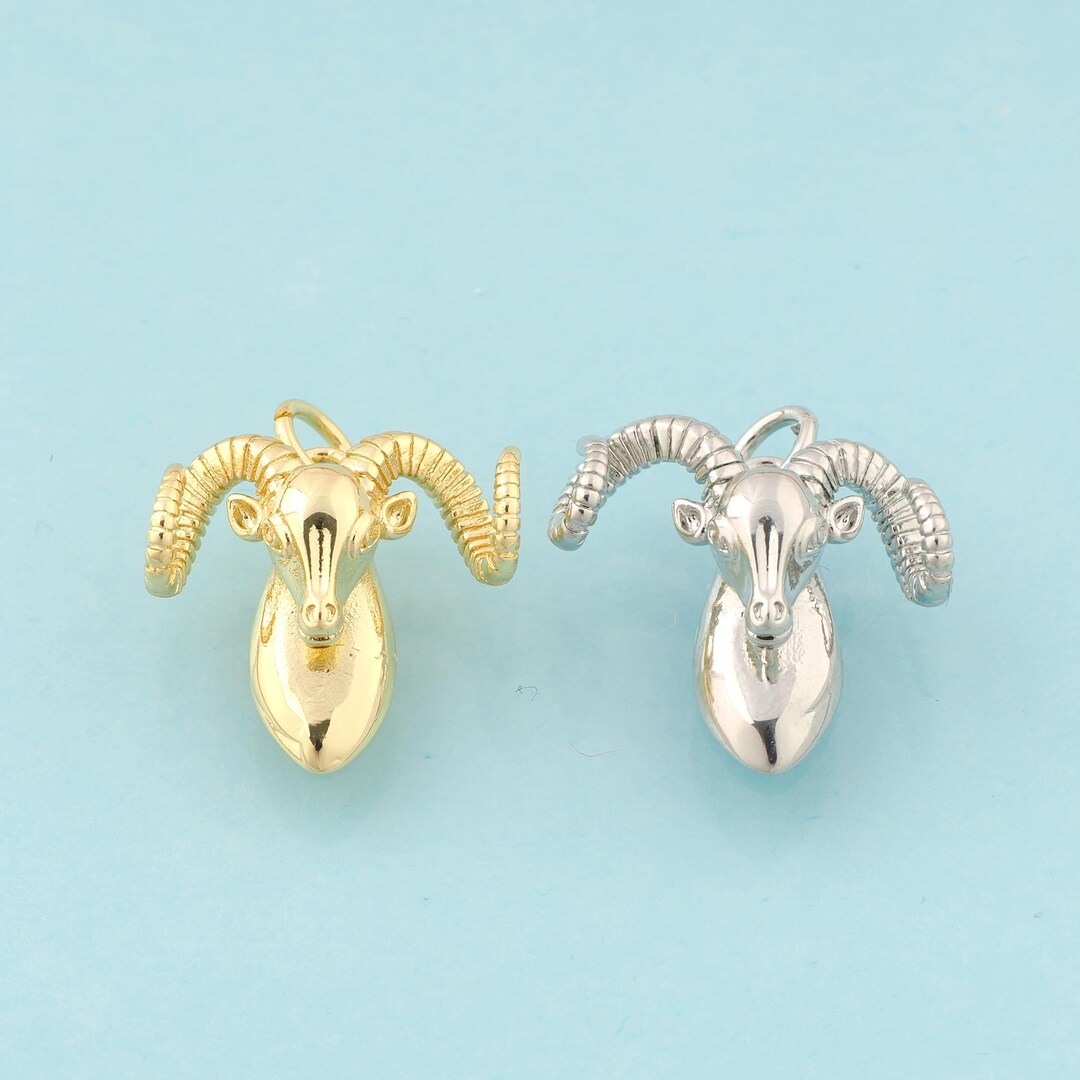 Gold Sheep Head Charms,sheep Head Jewelry,sheep Head Pendant for DIY ...