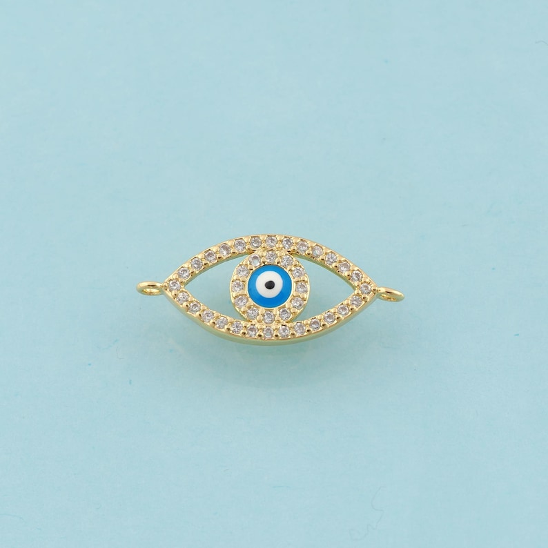 Gold Evil Eye Connector,devil Eye Jewelry Connector,eye Connector for ...