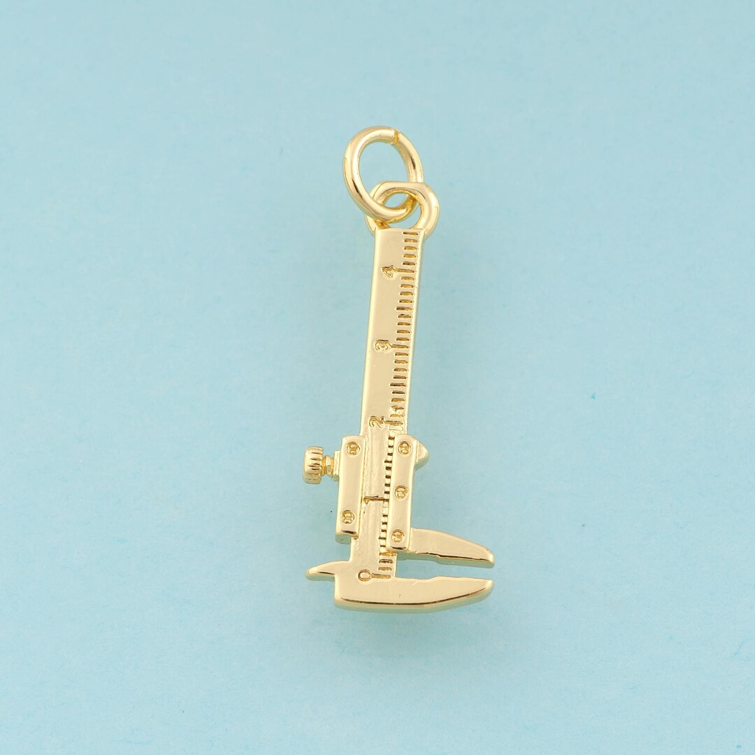 Gold Caliper Charms,caliper Jewelry,caliper Pendant for DIY Jewelry ...