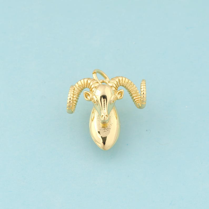 Gold Sheep Head Charms,sheep Head Jewelry,sheep Head Pendant for DIY ...