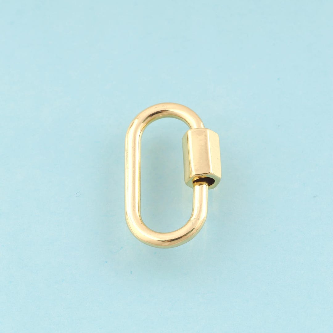 Gold Oval Screw Clasp,carabiner Jewelry Clasp,screw Clasp for DIY ...