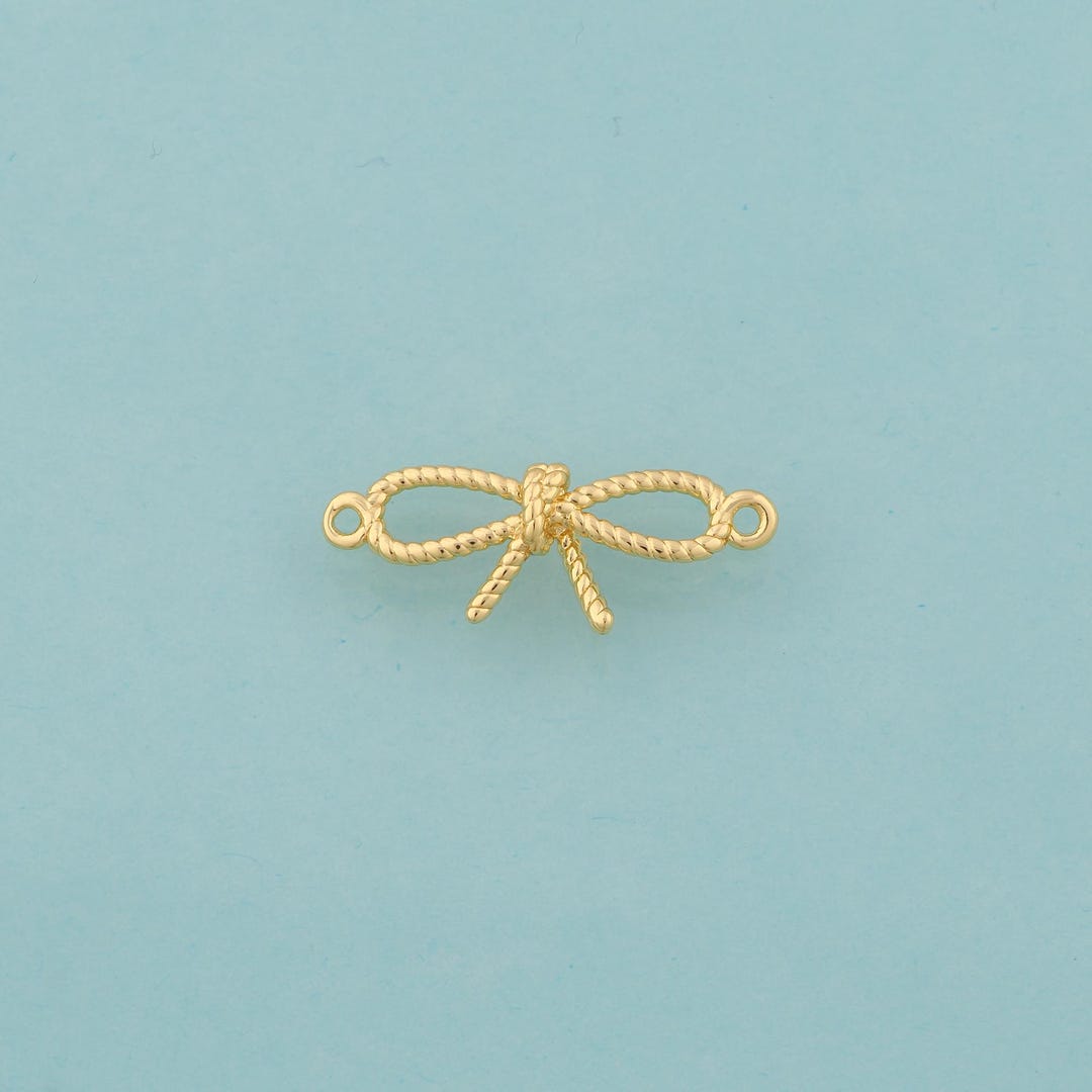 Gold Bow Connector,tie Jewelry Connector,bow Connector for DIY Jewelry ...