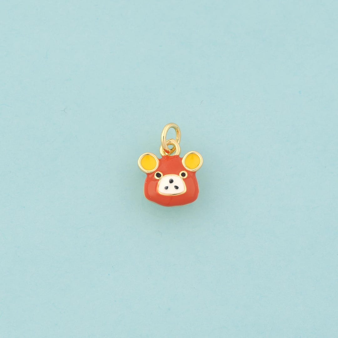 Gold Cow Charms,animal Jewelry,enamel Cow Pendant for DIY Jewelry ...