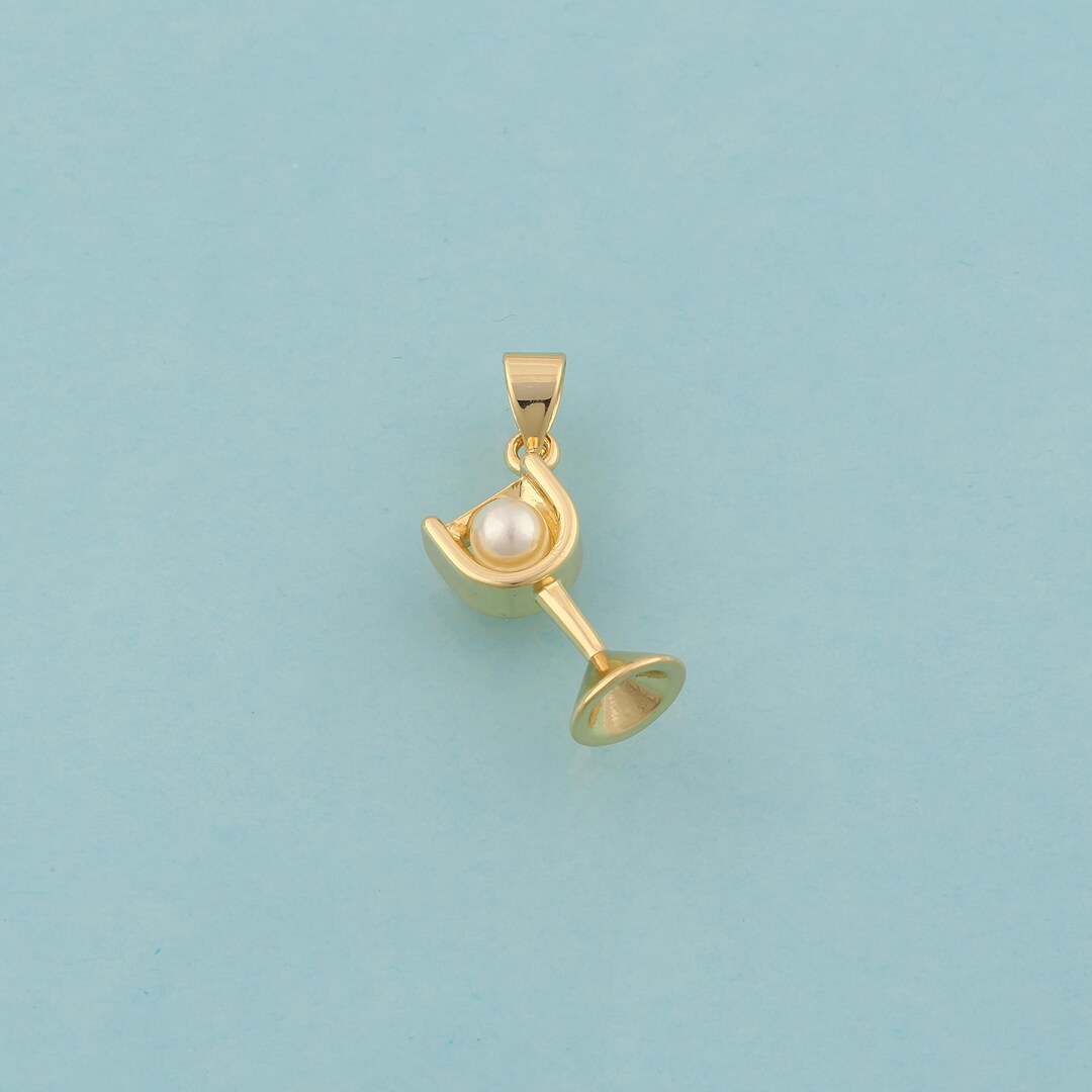 Gold Goblet Charms,wine Glass Jewelry,goblet Pendant for DIY Jewelry ...