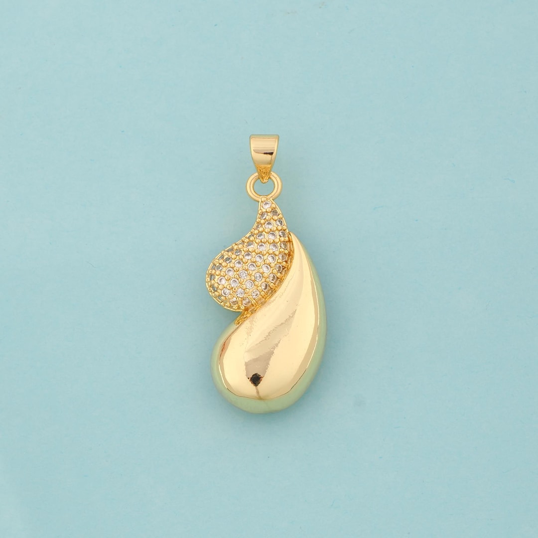 Gold CZ Water Drop Charms,water Drop Jewelry,water Drop Pendant for DIY ...