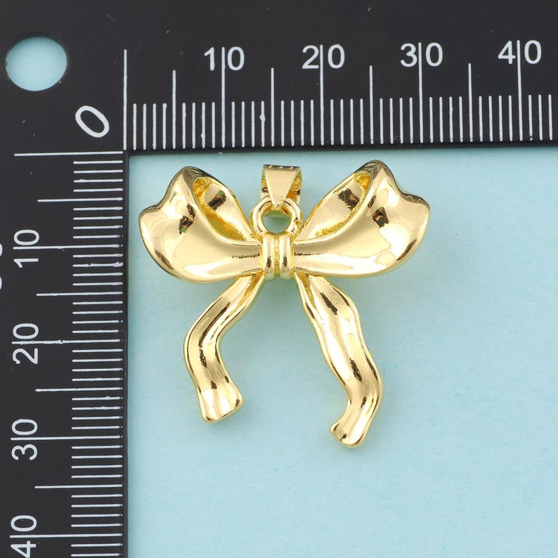 Gold Bow Charms,minimalist Jewelry,bow Pendant for DIY Jewelry Making ...