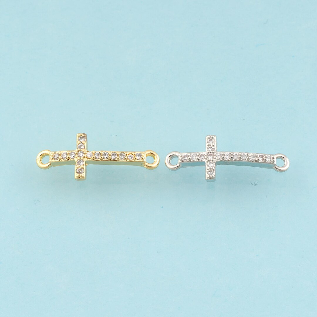 Gold Cross Connector,religious Jewelry Connector,christian Connector ...