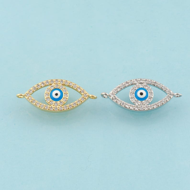 Gold Evil Eye Connector,devil Eye Jewelry Connector,eye Connector for ...
