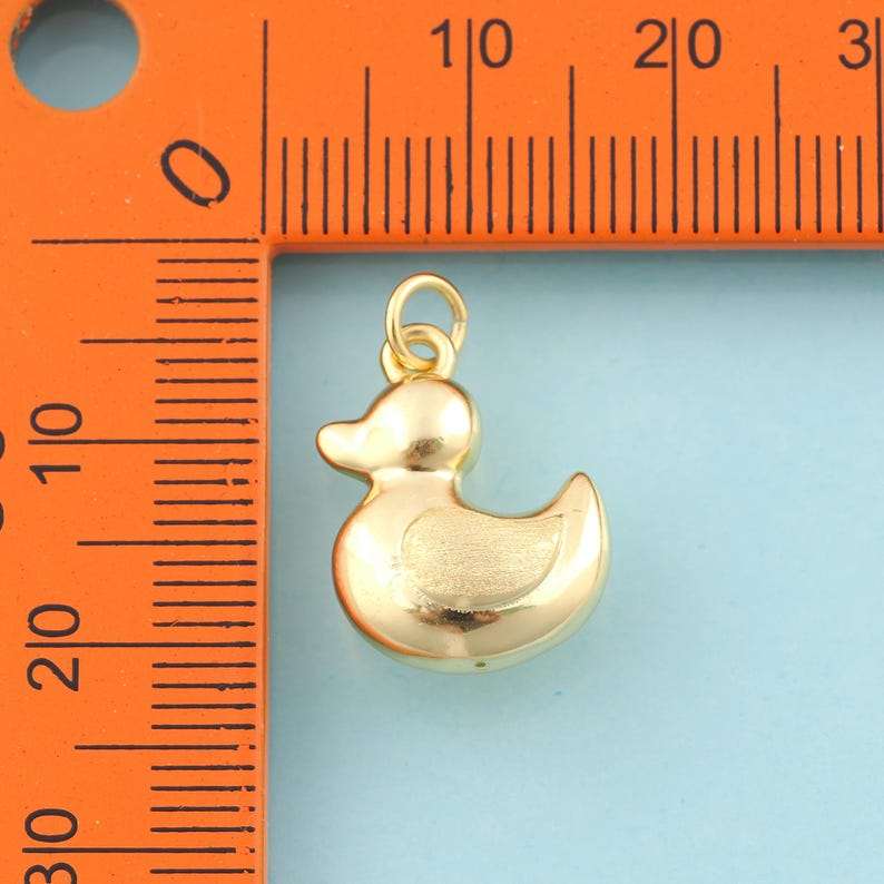 Gold Duck Charms,animal Jewelry,duck Pendant for DIY Jewelry Making,18k ...