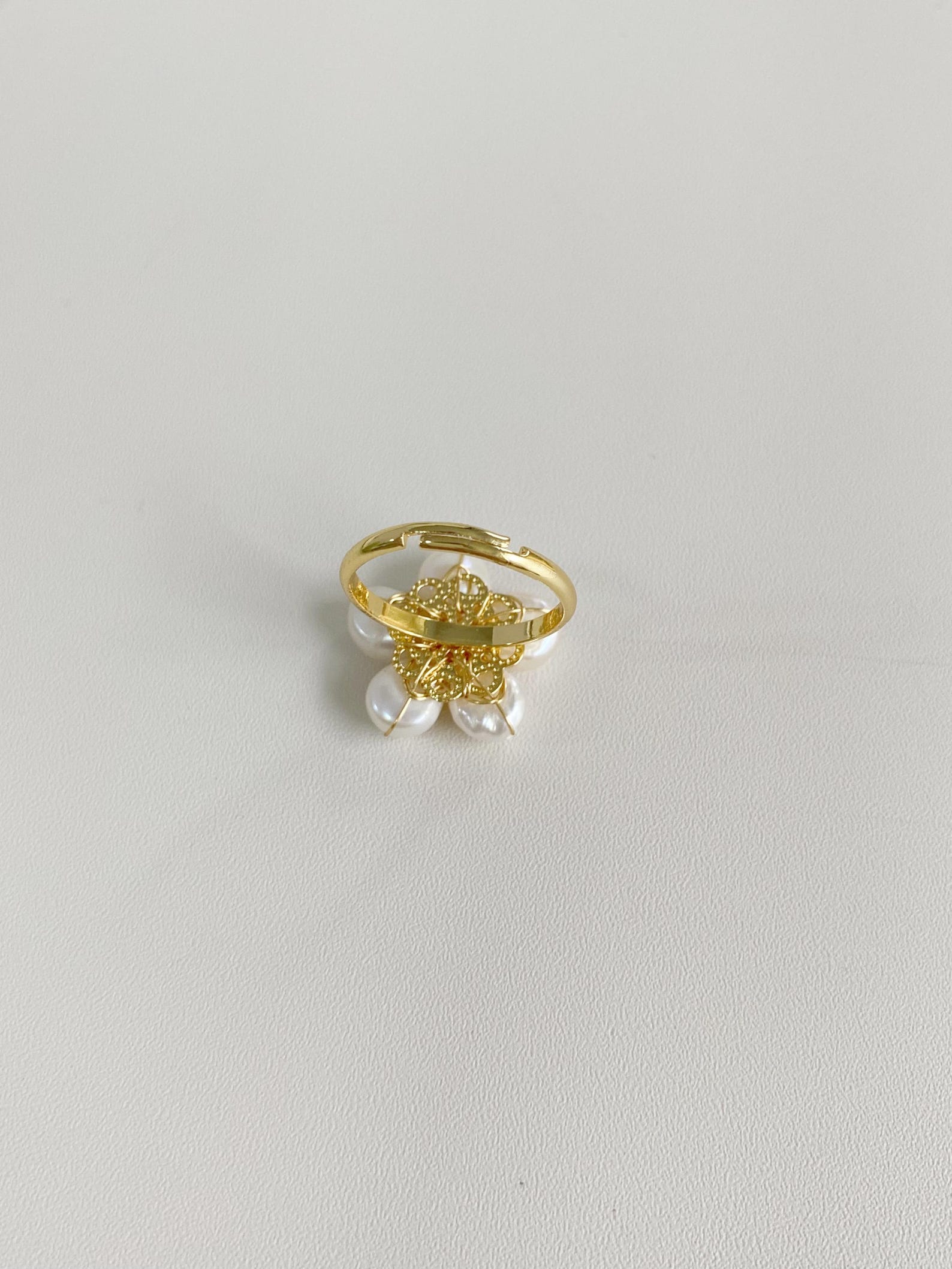 Baroque Pearl Spring Flower Ring – Natural Freshwater Petal Pearl ...