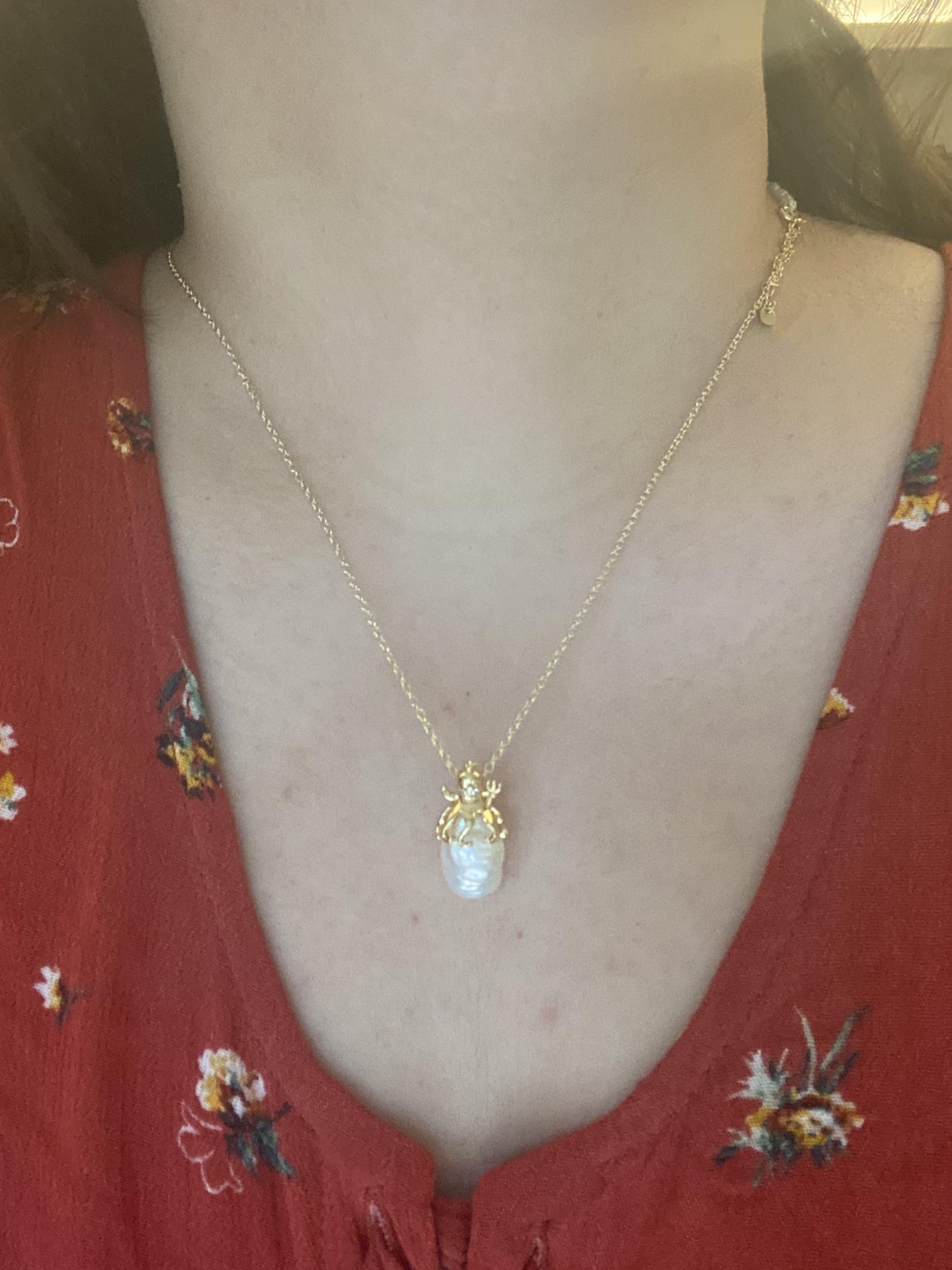 Octavia — the Pearl Octopus Pendant Necklace – Baroque Pearl Pendant ...