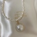 Mabe Pearl Pendant 15mm | 18K Gold Bezel Setting | Large White Dome ...