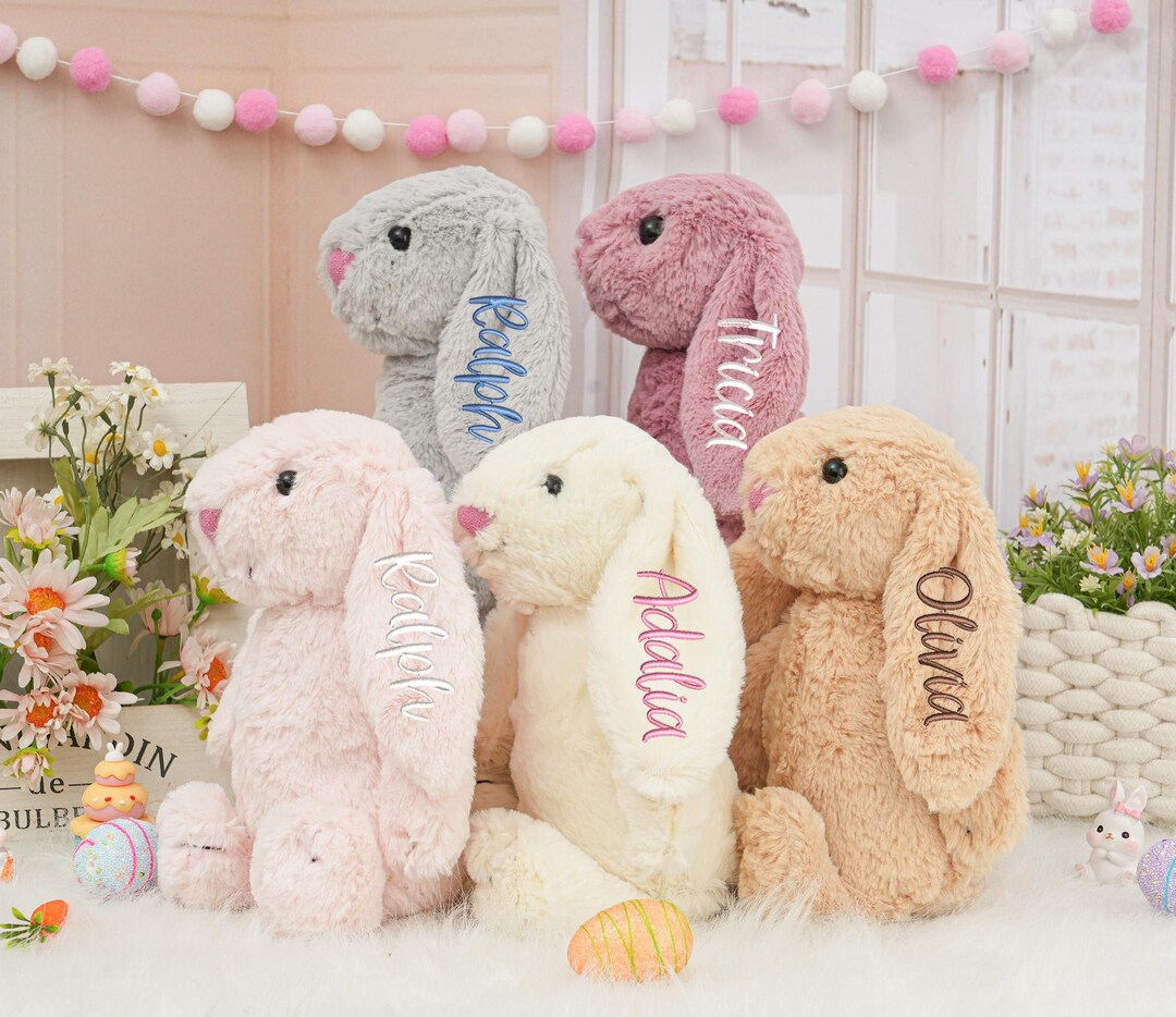 Personalized Plush Bunny Rabbit,stuffed Bunny Doll,monogrammed Bunny ...