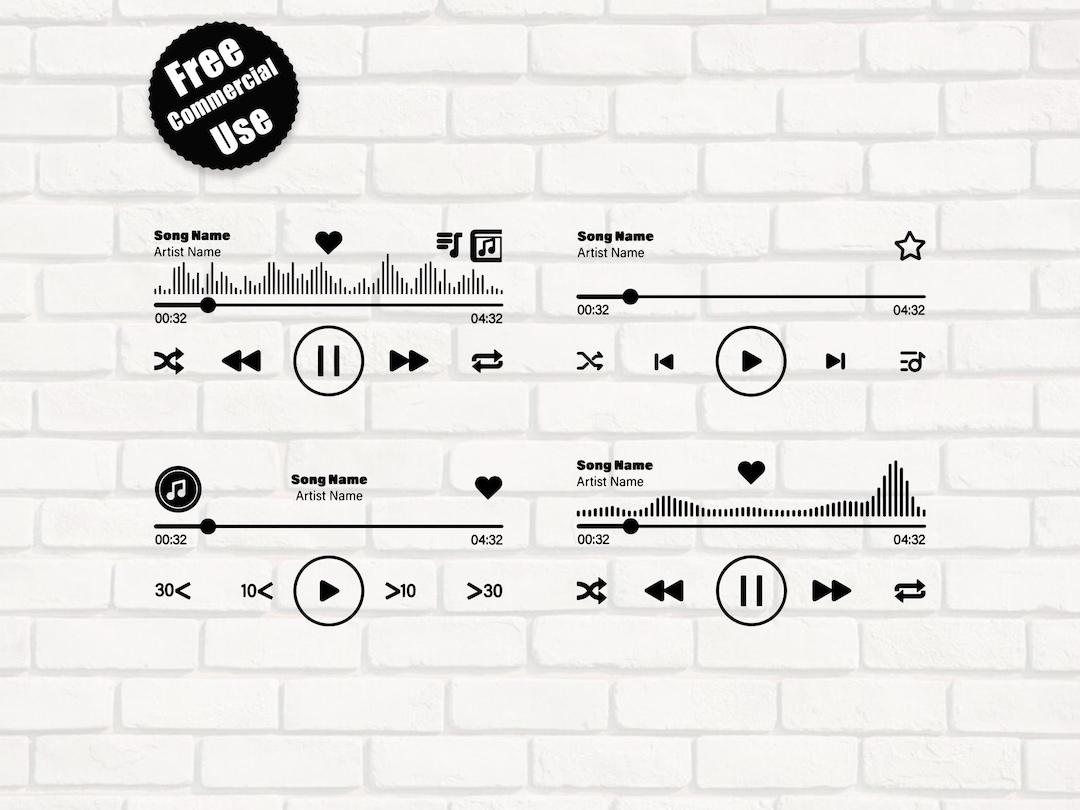Music Player Svg Bundle, Music Player Display, Audio Control Svg, Play ...