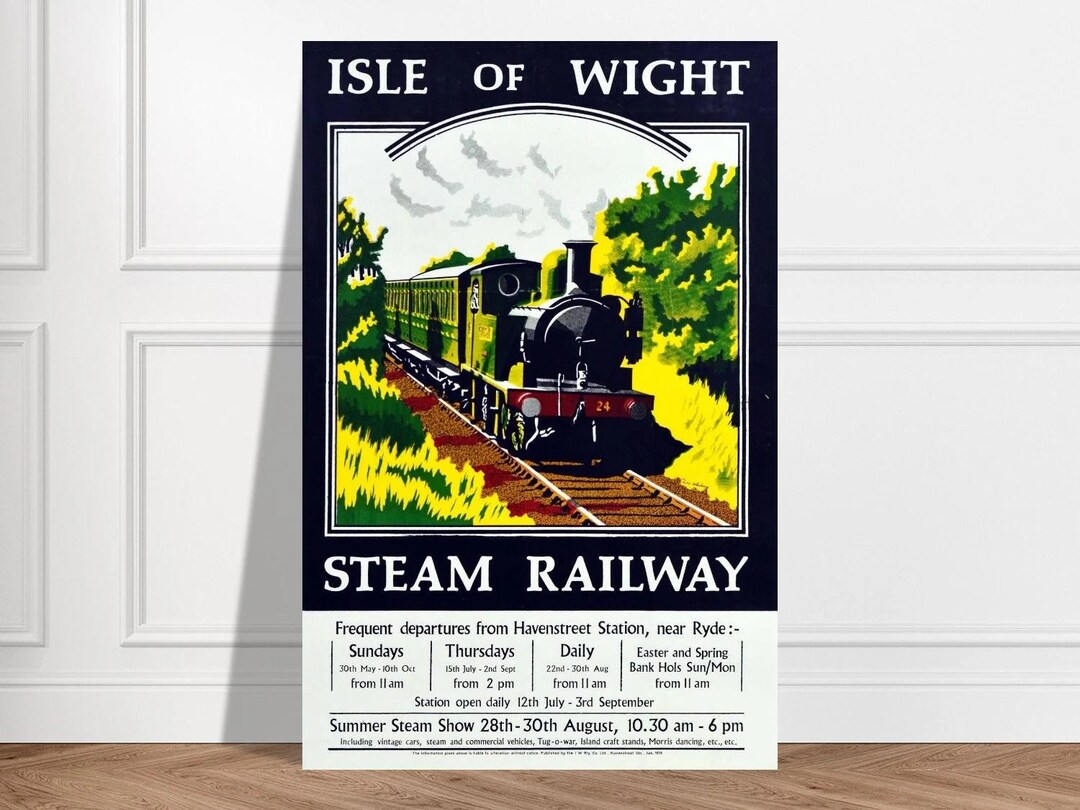 Isle of Wight Steam Railway 1970s Train Locomotive Vintage 70s Travel ...