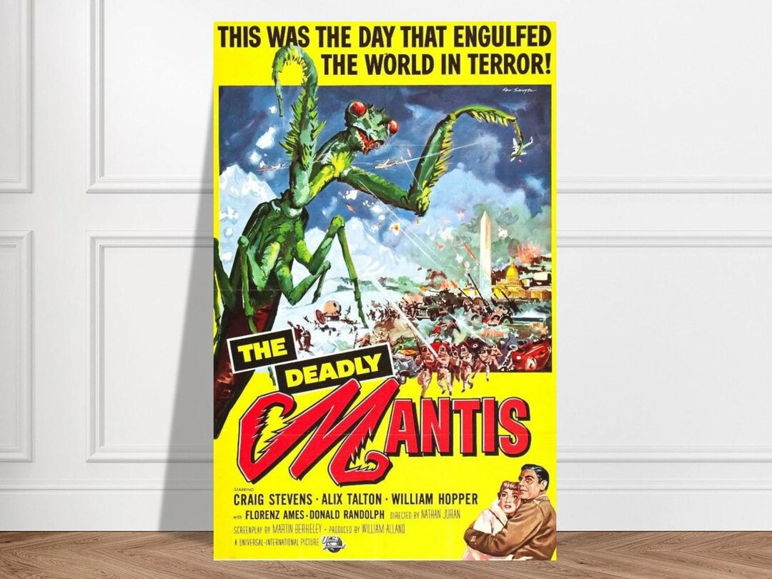 The Deadly Mantis 1957 Cinema Print 50s Poster Film B Movie Tarantula ...