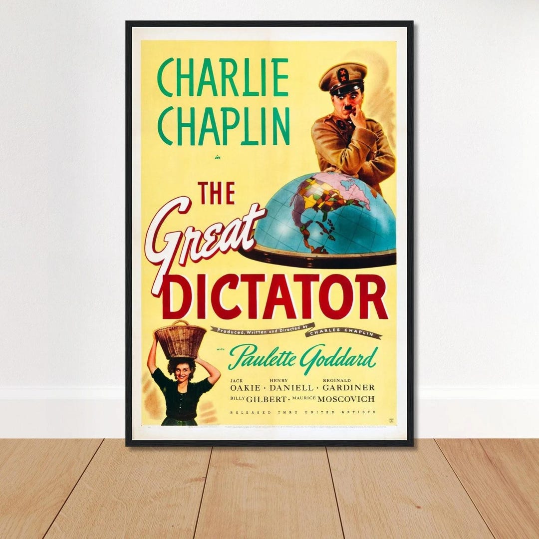 The Great Dictator 1940 Cinema Vintage 40's Print Poster Film Movie ...