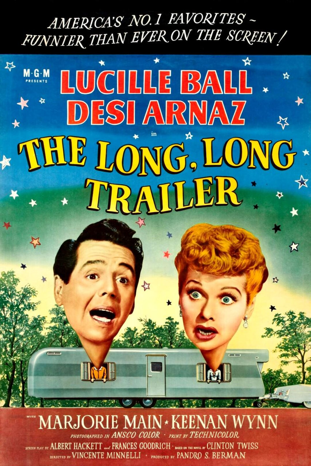 The Long, Long Trailer 1953 Cinema 50s Poster Print Film Movie Premium ...