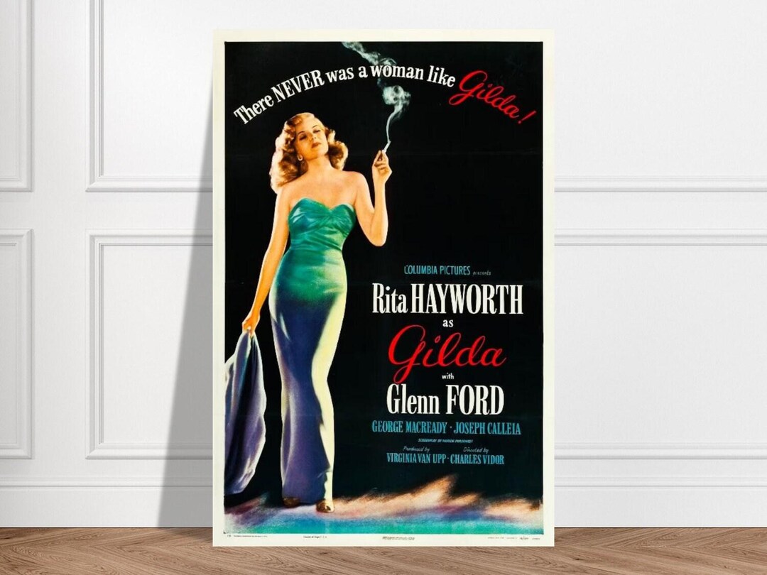 Gilda 1946 Cinema Print 40s Poster Film Movie Vintage Rita Hayworth ...