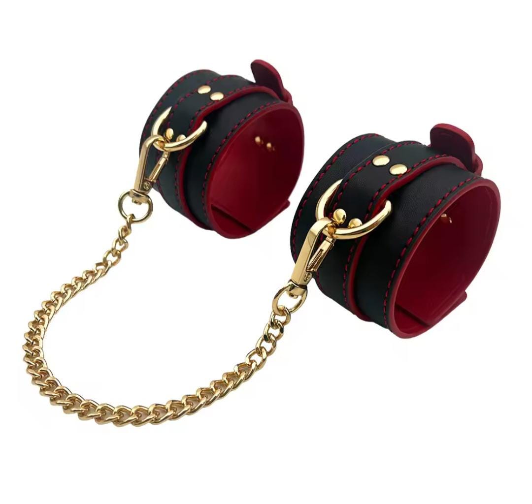 Red Room Golden Chain Handcuffs - Etsy
