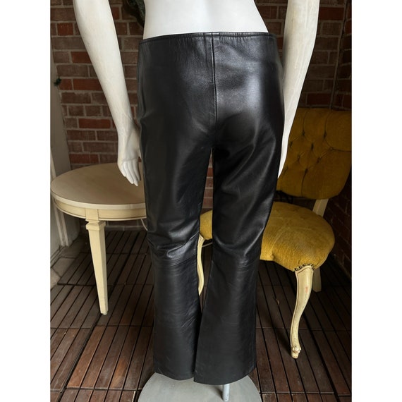 1990s Low Rise Leather Pants - Gem