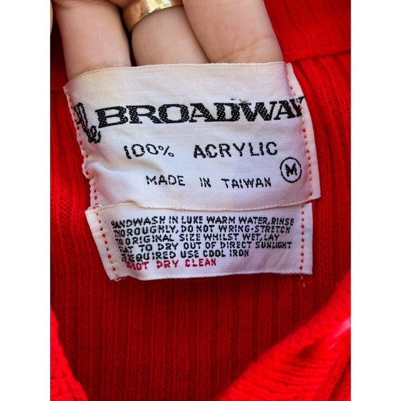 1970s Cherry Red Button Sweater - Gem