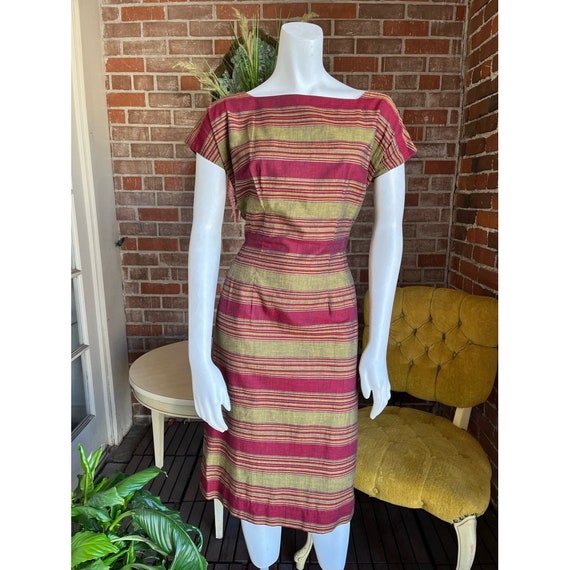 1950s Gold Crimson Dress Set - Gem
