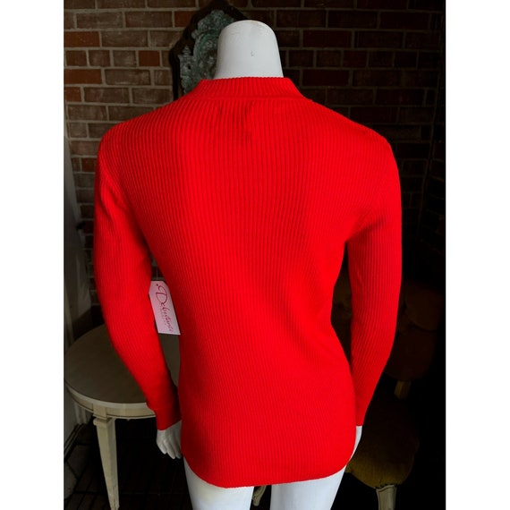1970s Cherry Red Button Sweater - Gem