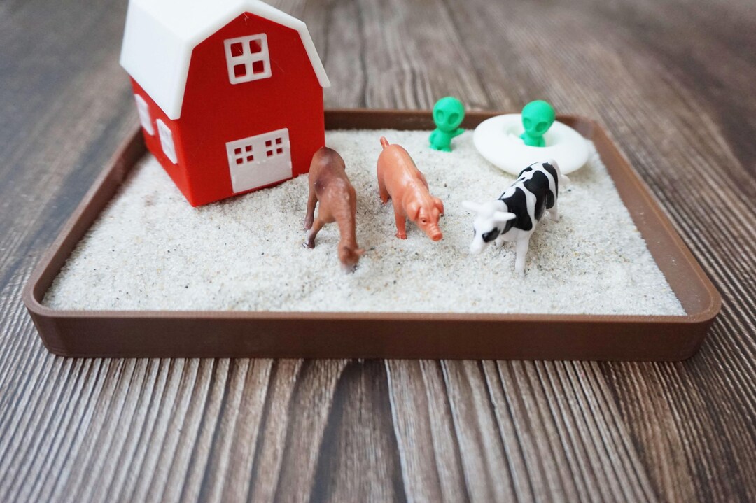 Alien Invasion Zen Garden 3d-printed Farm Animals UFO Sandbox for ...