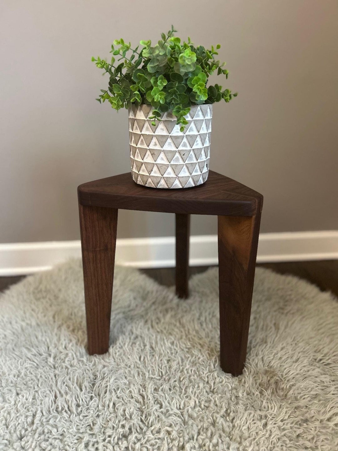 Handmade Mid-century Modern Walnut Stool – Timeless Craftsmanship - Etsy