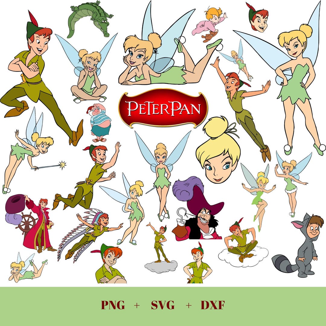 Peter Pan PNG SVG, Peter Pan Birthday PNG Bundle, Peter Pan Clipart, Peter Pan Png, Peter Pan ...