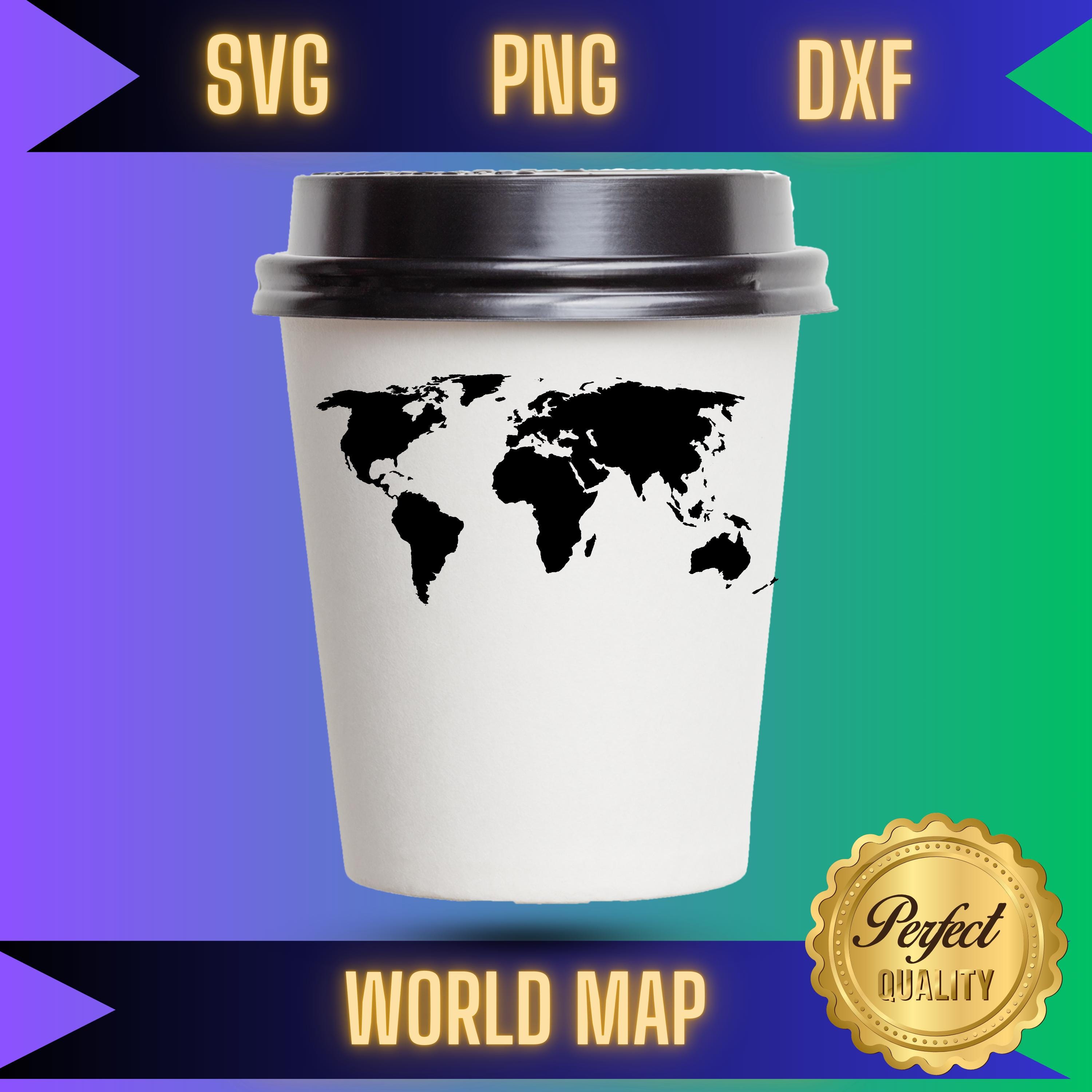 World Map Svg, World Map SVG Laser Cut Vector, World Map Png, World Map ...