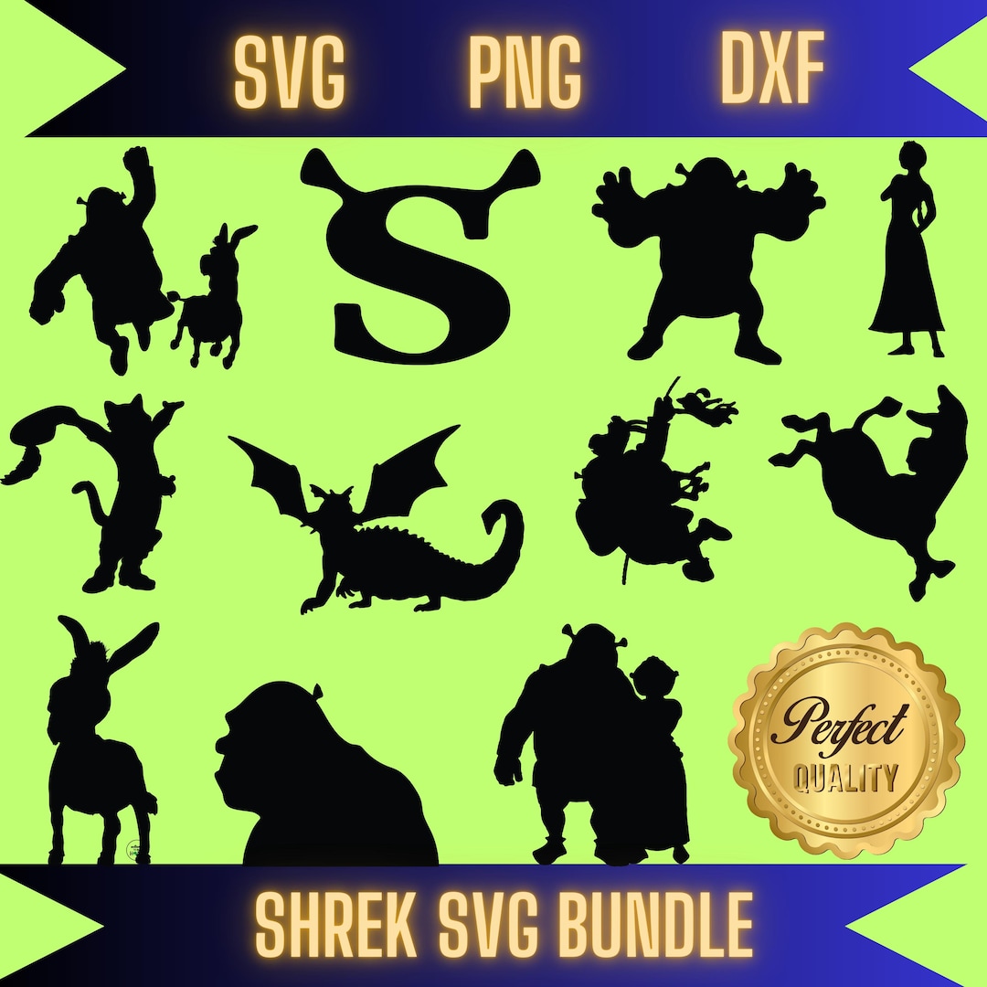 Shrek SVG, Ultimate Shrek PNG Bundle, Shrek Crocs, Camiseta Shrek ...