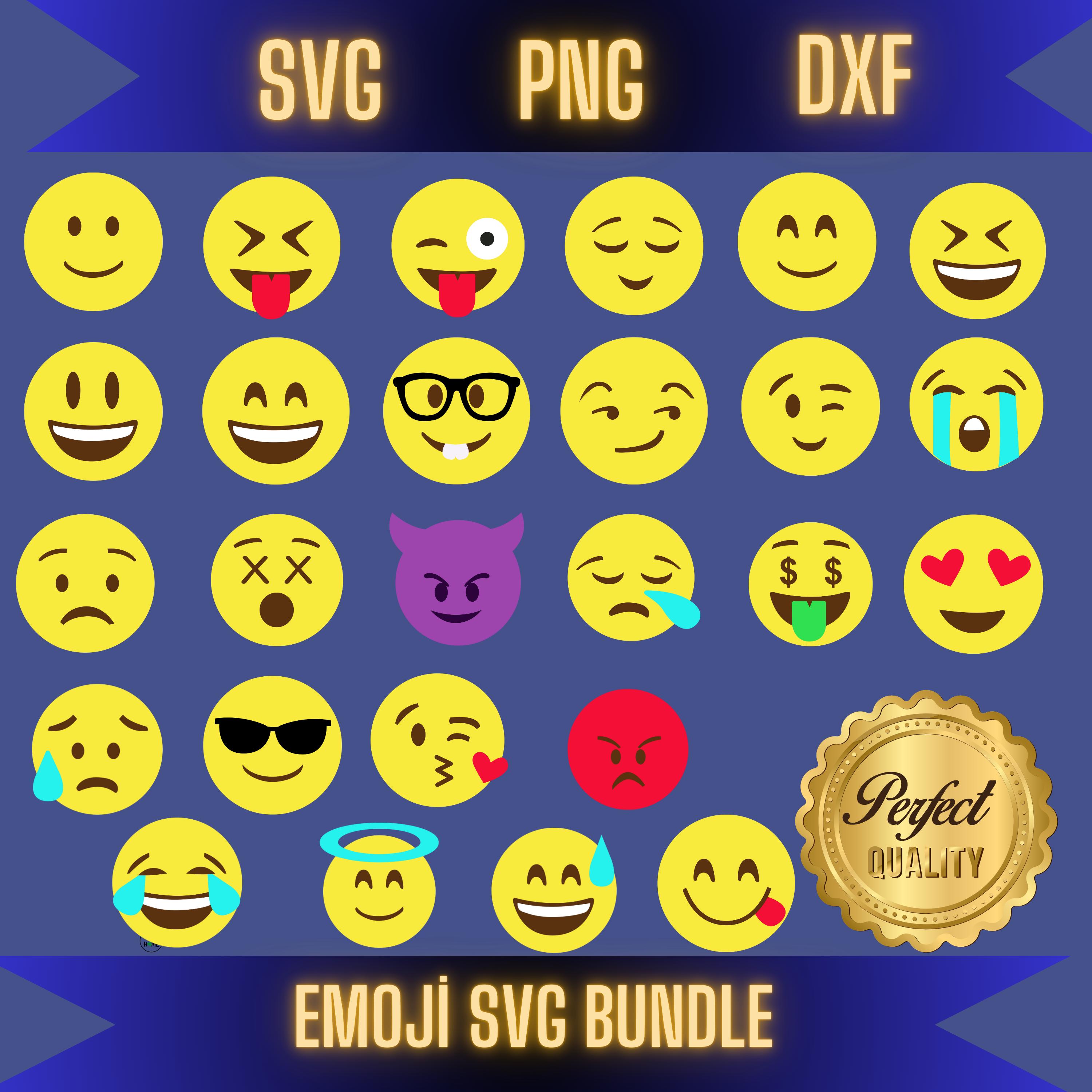 Emoji SVG, paquete de Emoji SVG, Emoji Smile SVG, Smileys Svg, Smiley ...