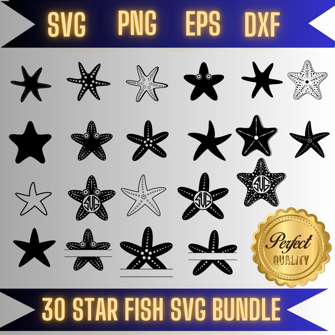 Starfish Svg Bundle, Starfish Png, Starfish Cricut, Starfish Cut Files ...