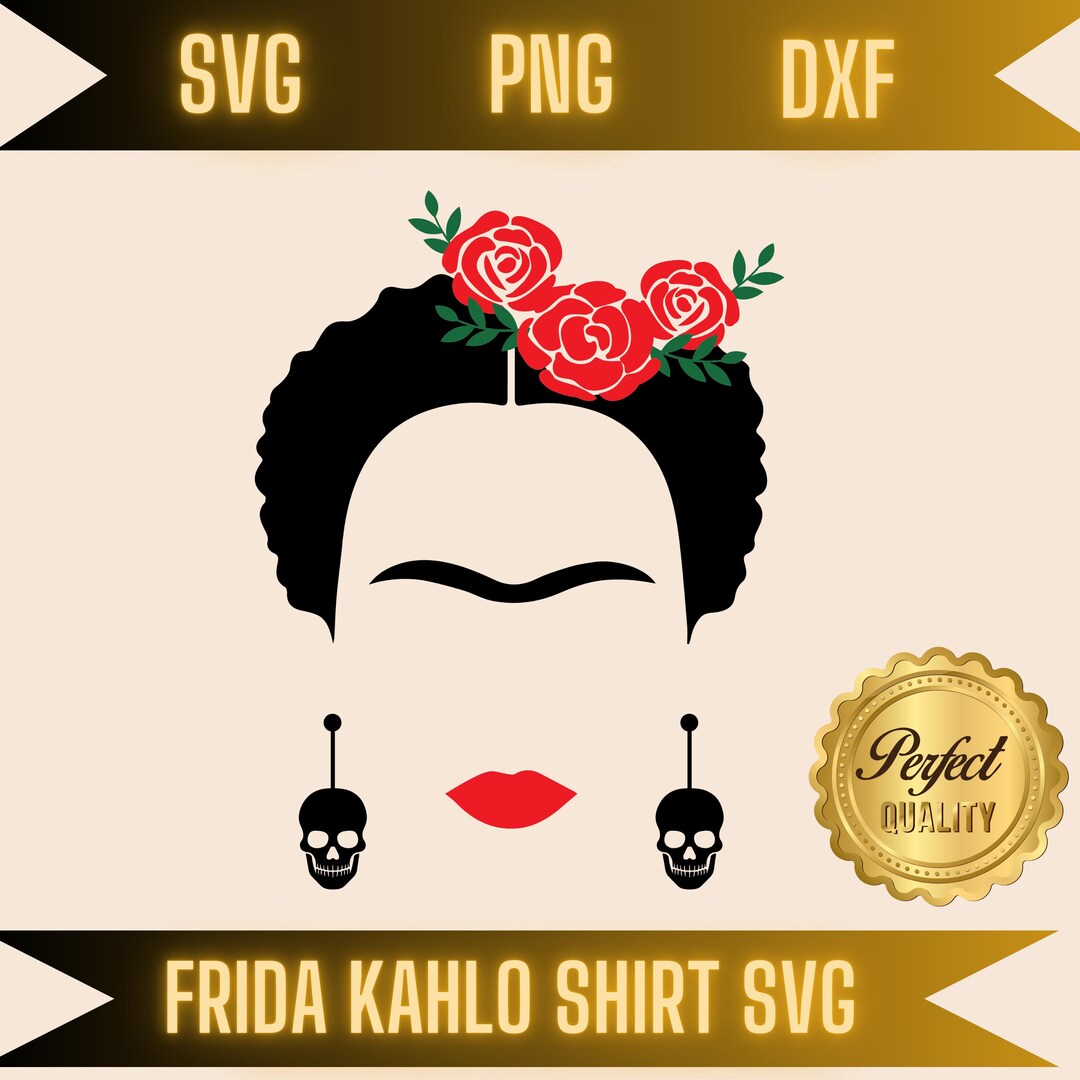 Frida Kahlo Svg, Frida Png, Frida Kahlo With Poppies Svg, Frida With ...