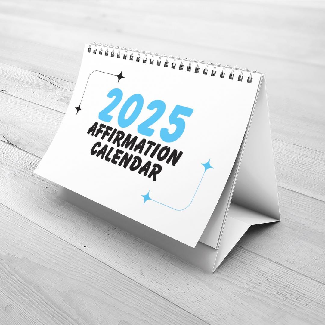 2025 Desk Calendar With Affirmation Quotes Standing Desk Calendar ...