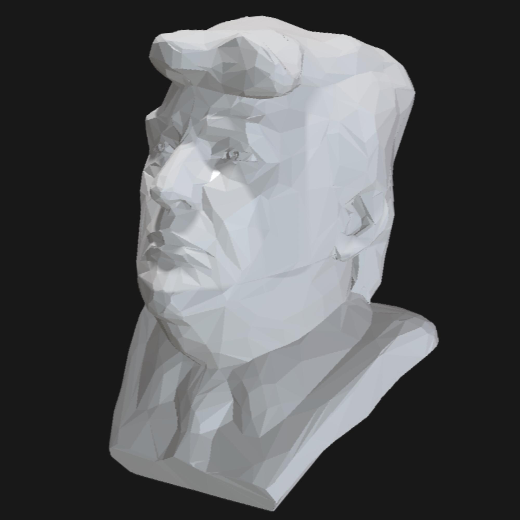 Trump Poly-style 3D STL File for 3D Printing - Low-poly Artistic Style ...