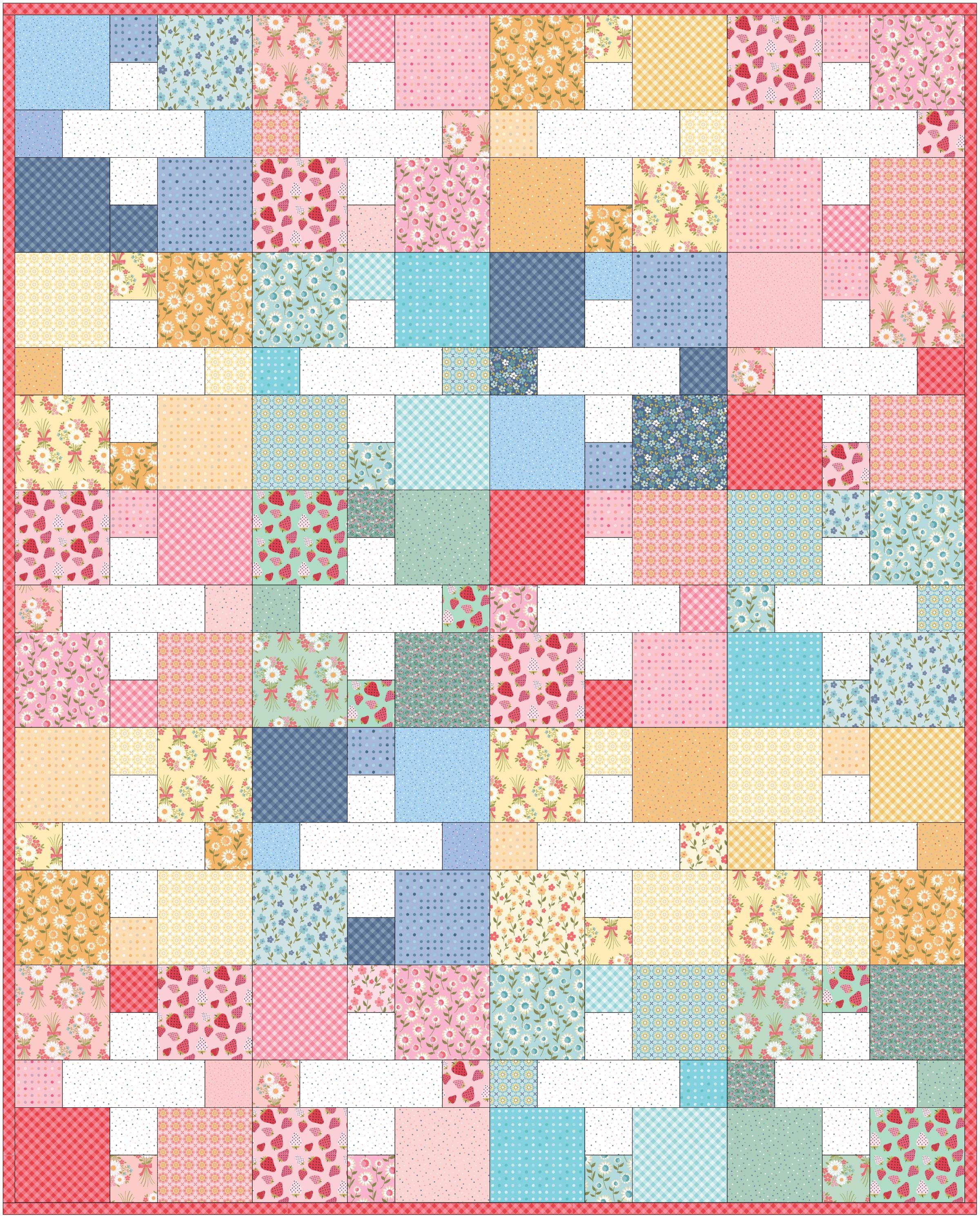 Digital PDF Pattern Scrappy Plus Block Quilt - Etsy
