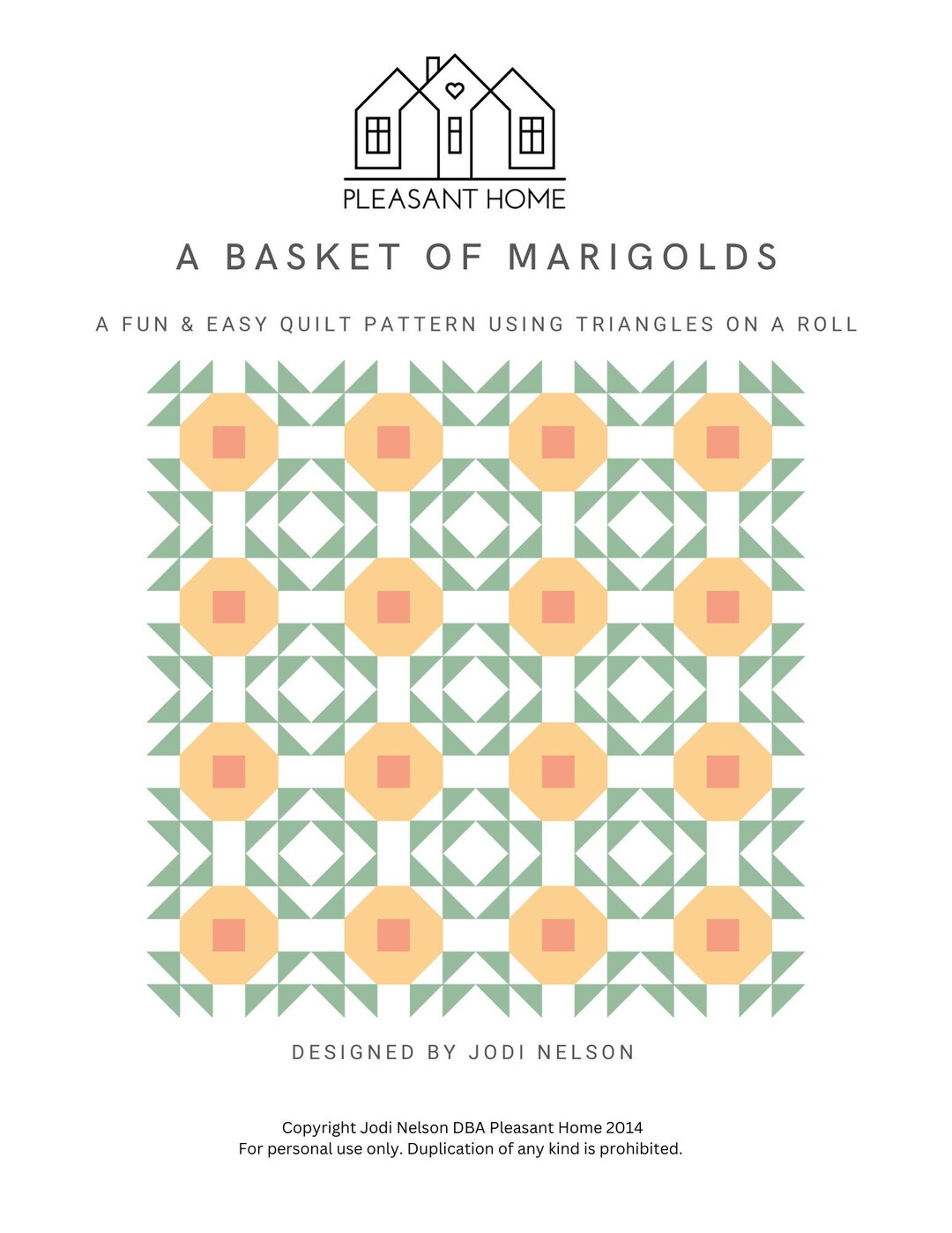 Digital PDF Pattern Basket of Marigolds Quilt - Etsy