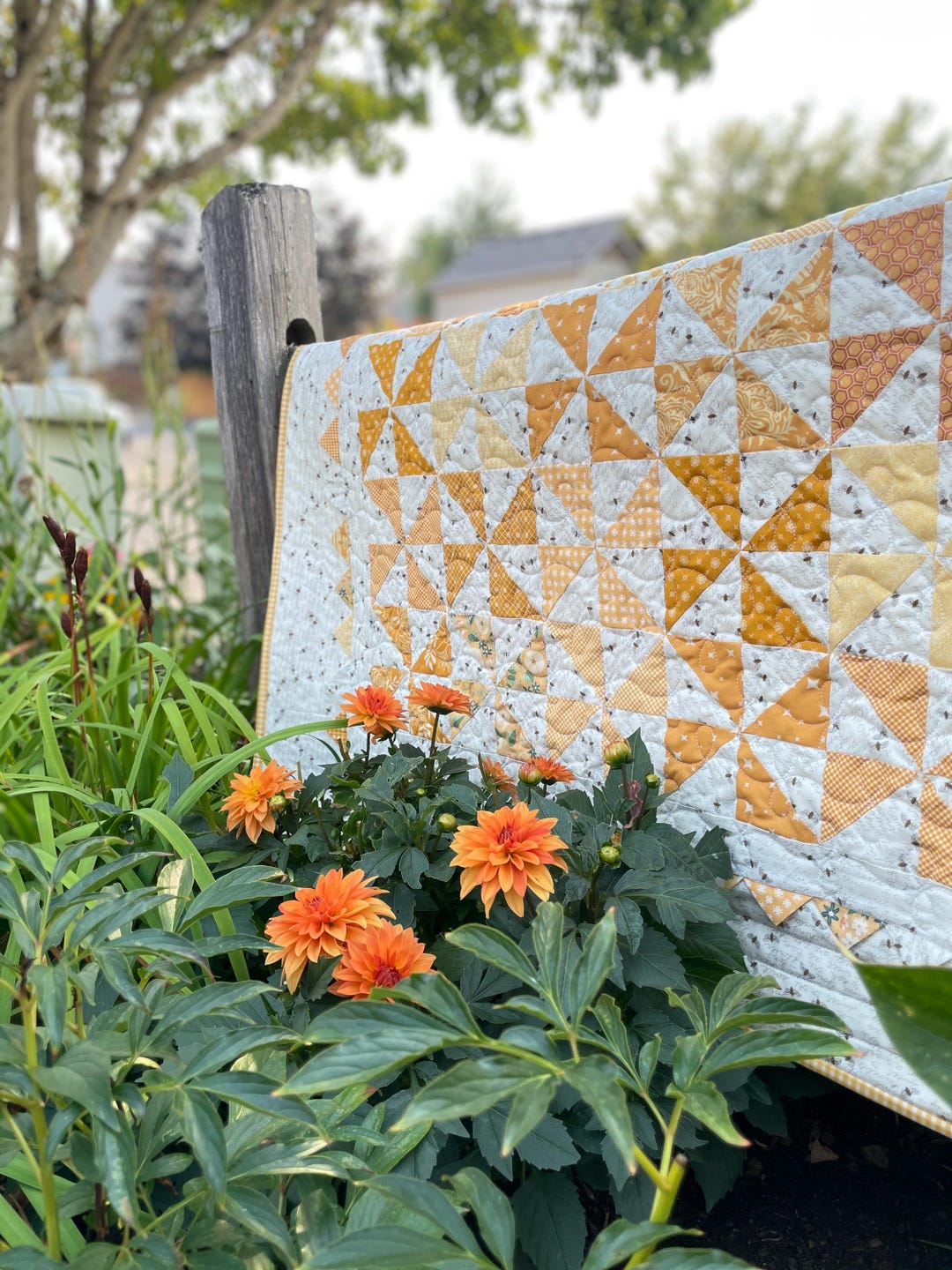 Digital PDF Pattern Pinwheels and Prairie Points Baby Quilt - Etsy